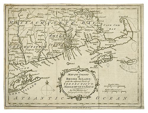 Map of the colony of Rhode Island | Historic Pittsburgh